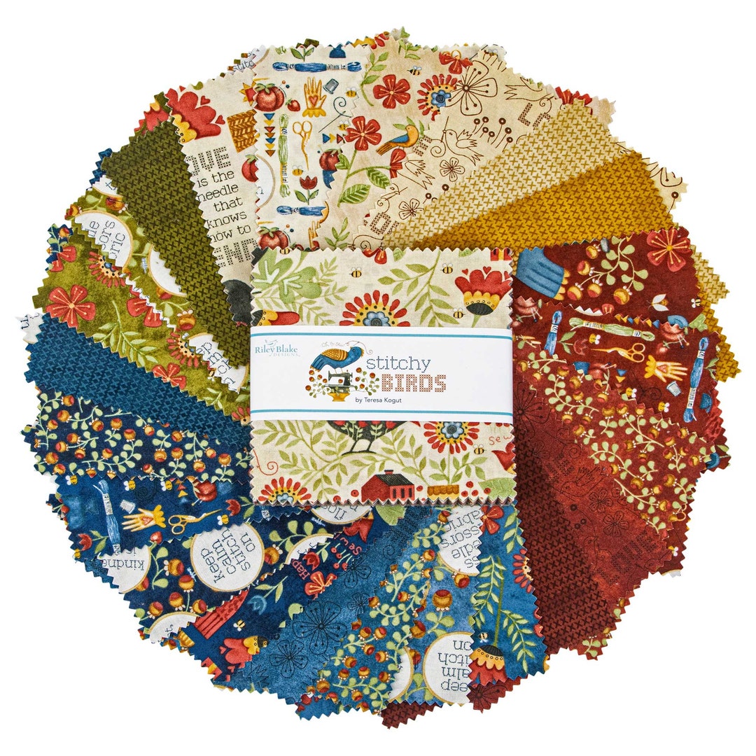 Stitchy Birds 5 Stacker by Riley Blake Charm Pack - Etsy