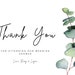 Eucalyptus Thank You Card, Printable, Editable, Create Your Own Message ...