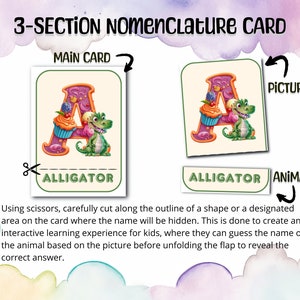 Animal Alphabet Printable, ABC Printable Flashcards, Montessori Toddler ...