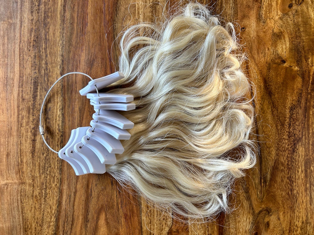 Human Hair Testing Swatches, Selected Gray Hair, All Natural Remy Hair ...