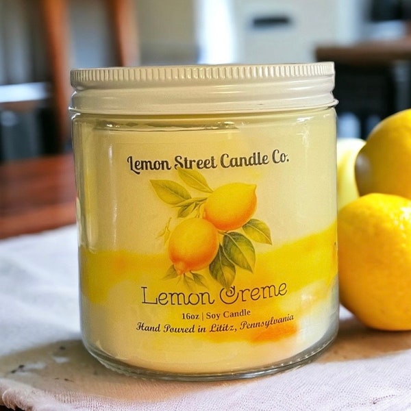 Lemon Candle - Etsy