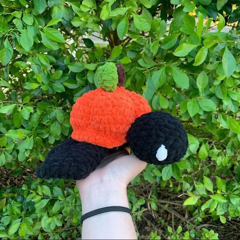 PATTERN Crochet Pumpkin Turtle Crochet Tutorial, DIY Amigurumi, Turtle ...
