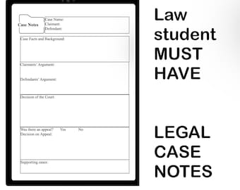 Law School Mega Bundle Essentials Case Brief Template Note Taking Law ...