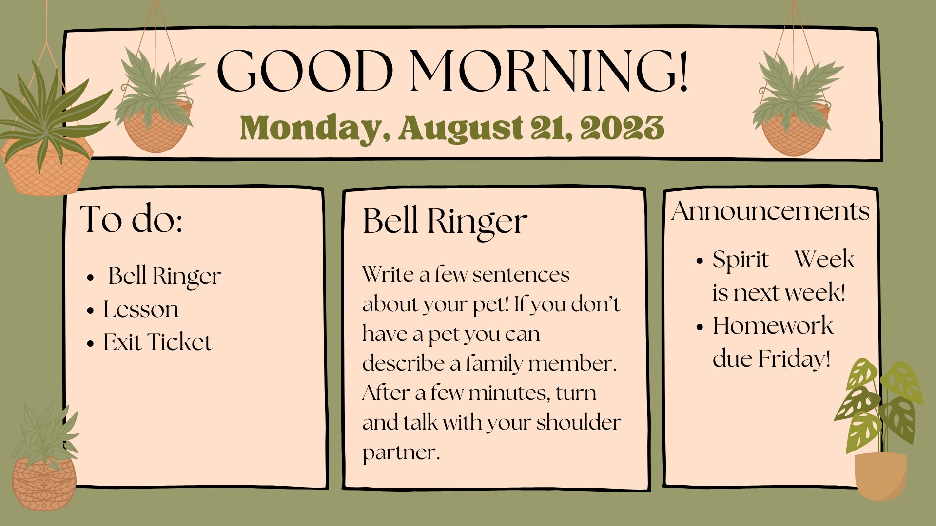 Editable Weekly Lesson Slides L Weekly Agenda L Boho Classroom - Etsy