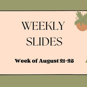 Editable Weekly Lesson Slides L Weekly Agenda L Boho Classroom - Etsy