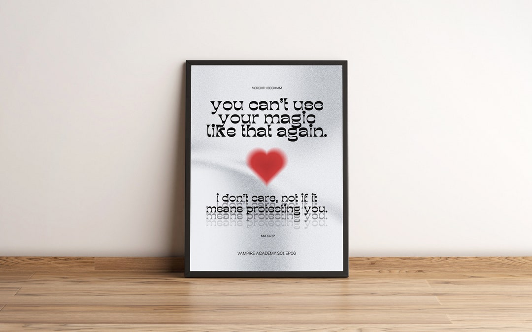 Vampire Academy Show Mermia Quote Poster Digital Download meredith ...