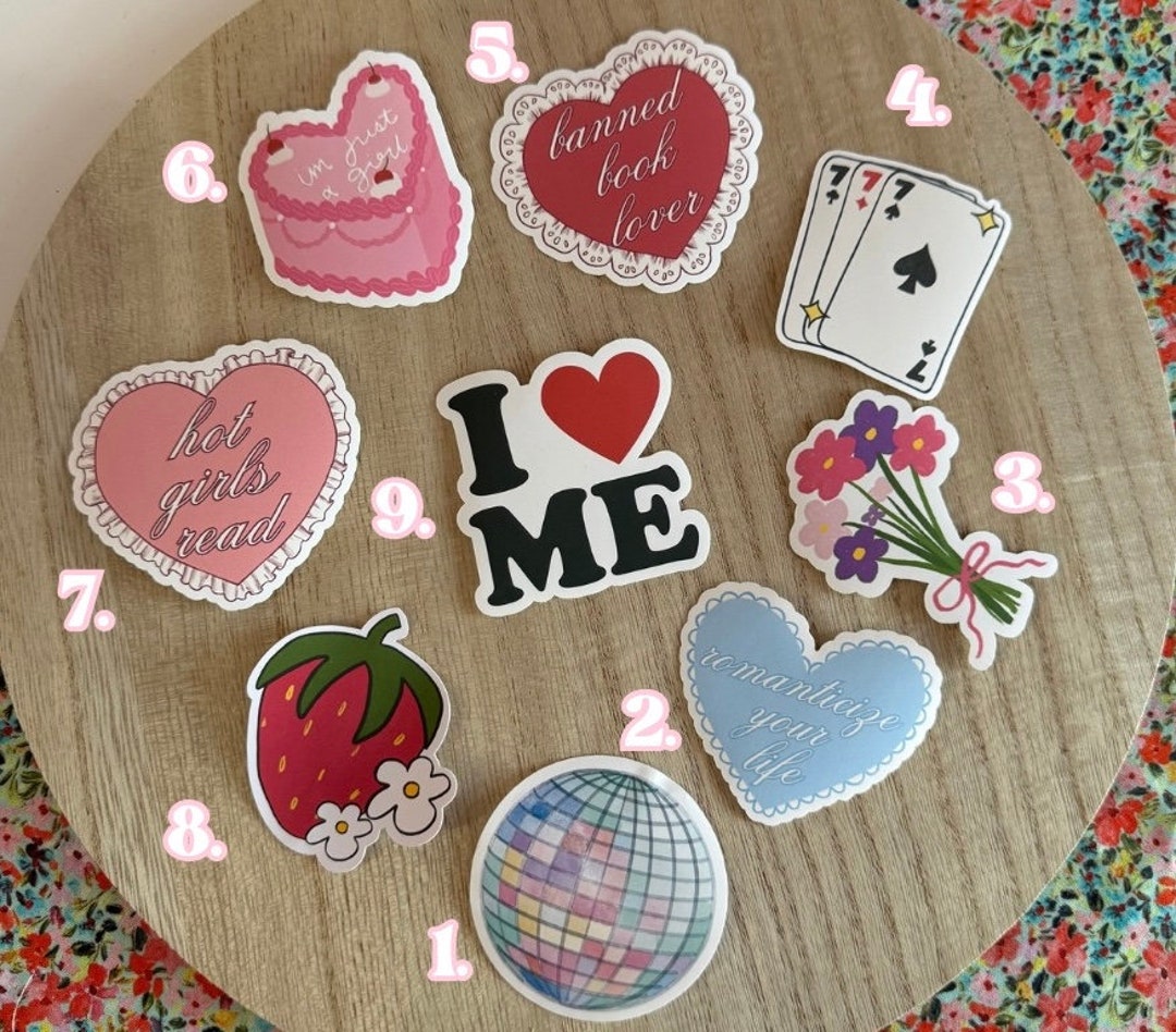 Market Stickers Pink Coquette Vinyl Stickers - Etsy