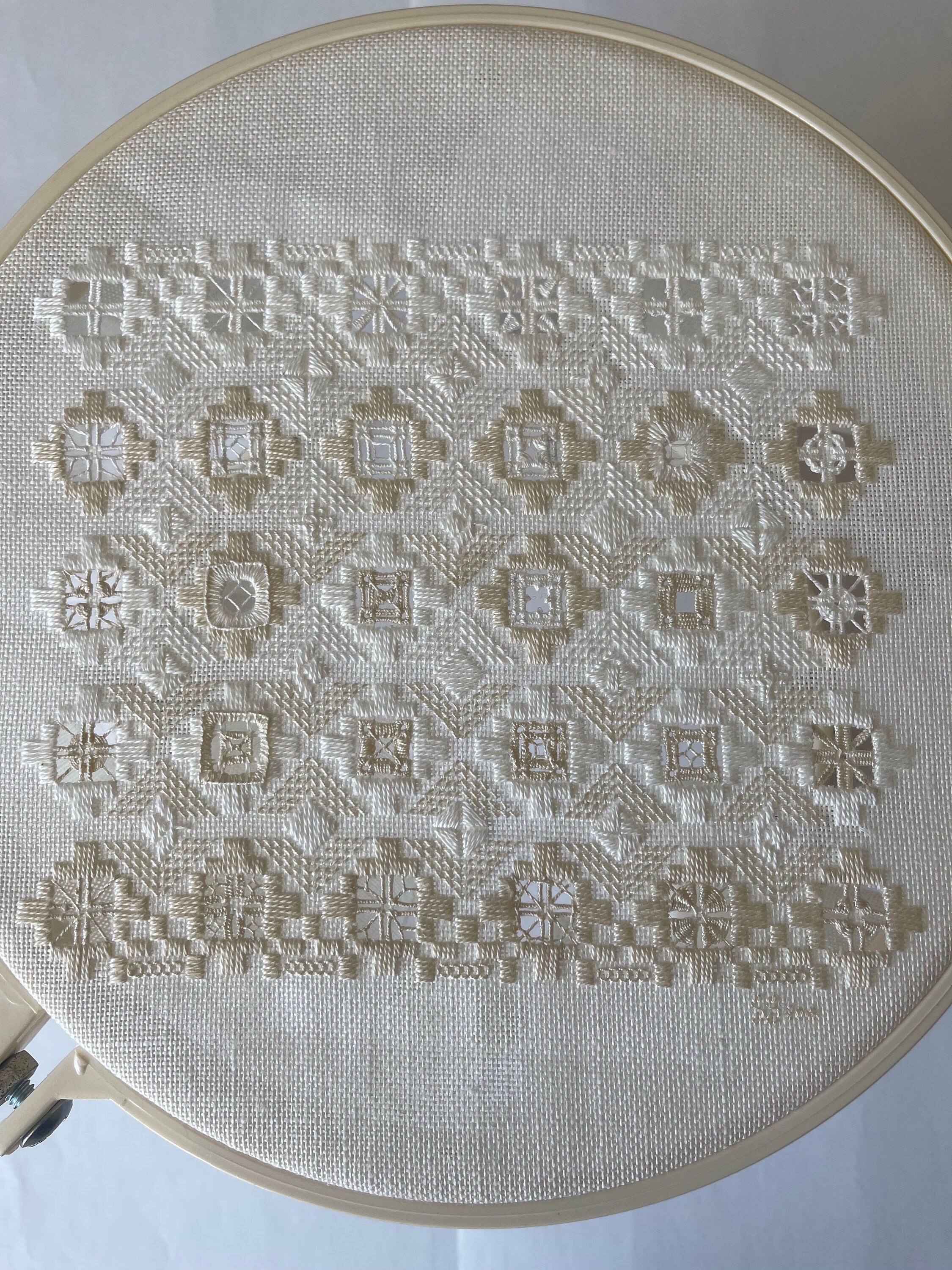 Hardanger Sampler White Work Embroidery - Etsy