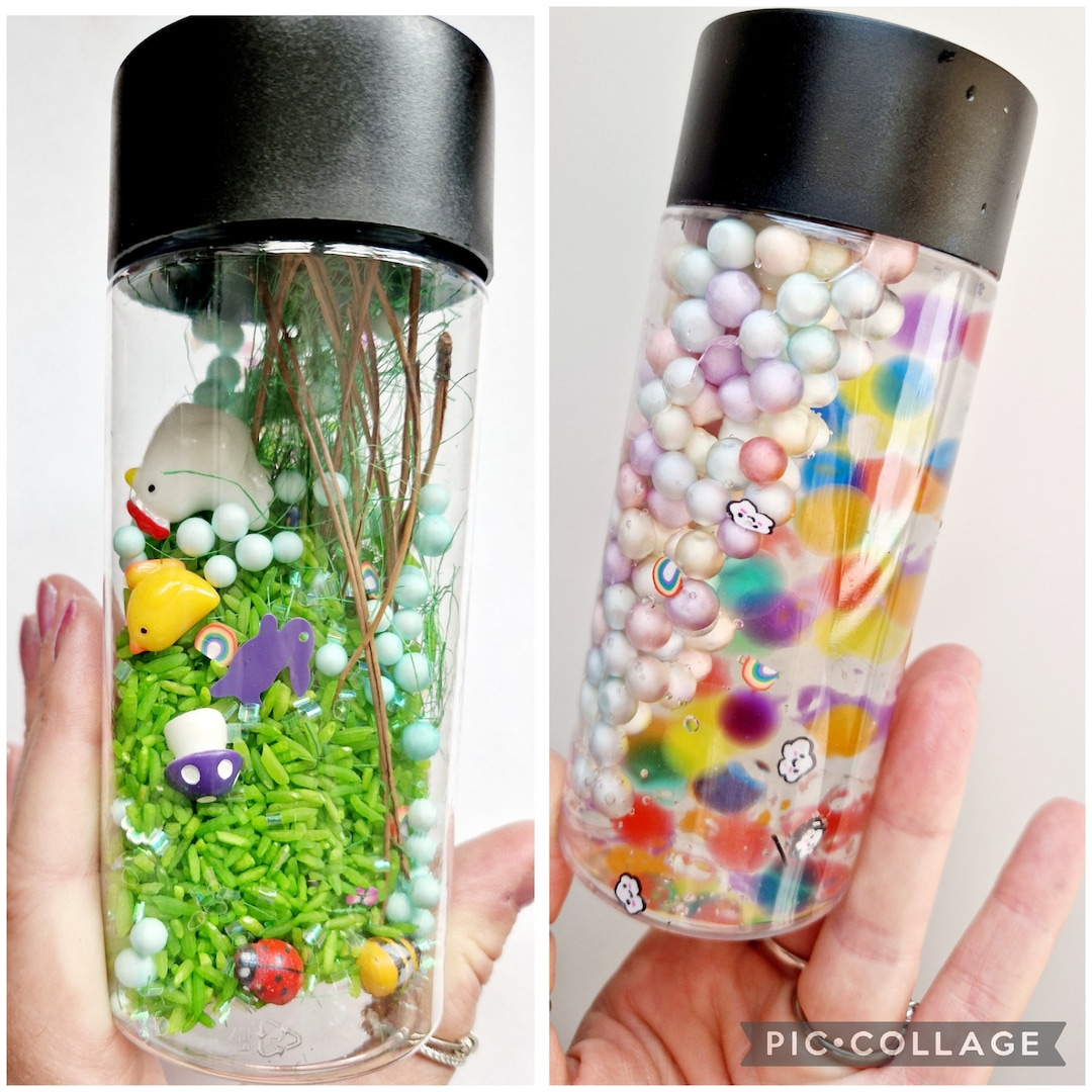 Rainbow/spring Sensory Bottles - Etsy