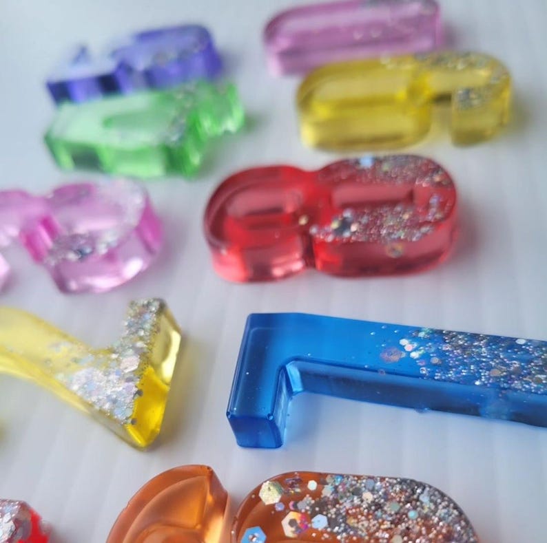 Transparent Resin Numbers (alphabet Available) - Etsy