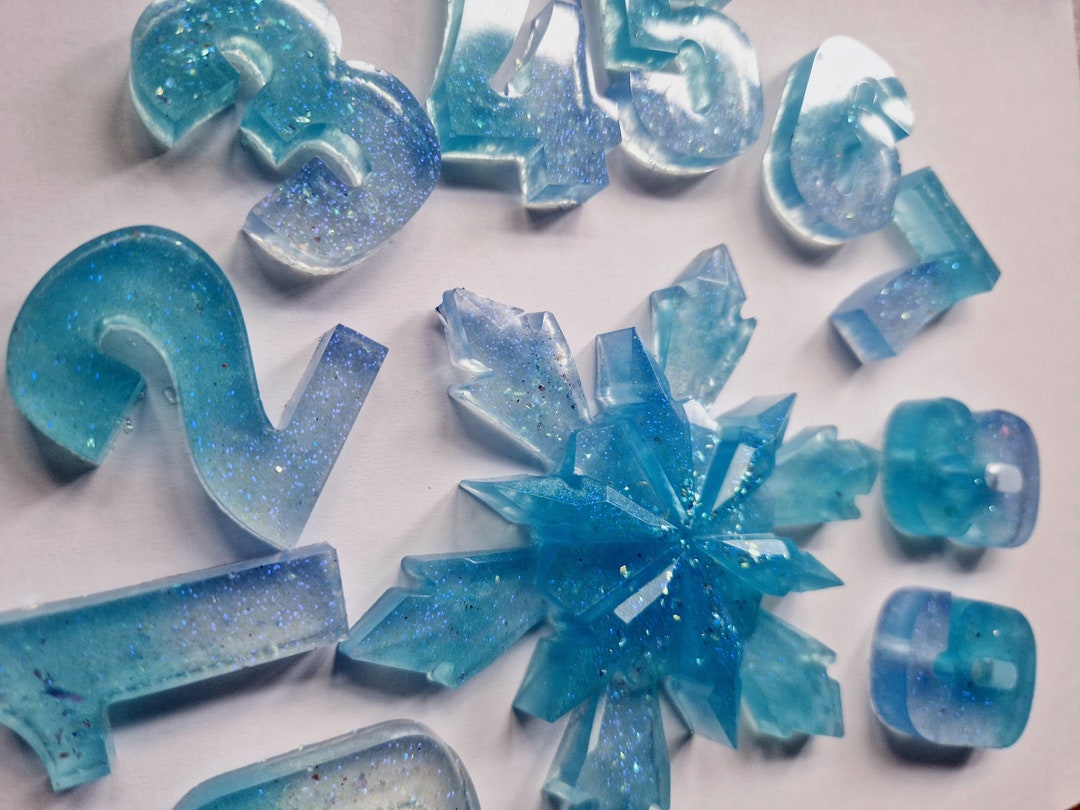 Winter Inspired Resin Numbers - Etsy