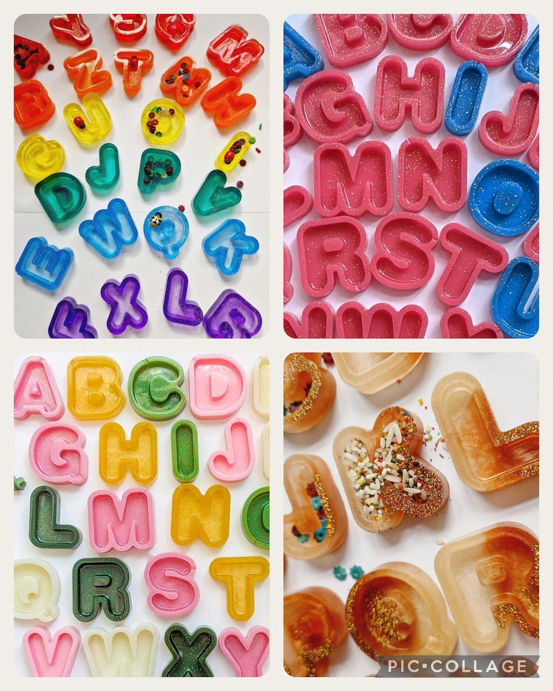 Fillable Uppercase Resin Alphabet/letters (different Colours Available ...