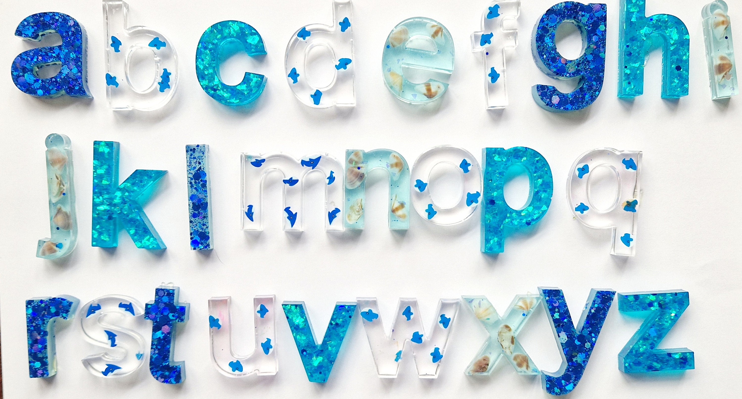 Shark Attack Themed Alphabet and Numbers (cursive a Available) - Etsy