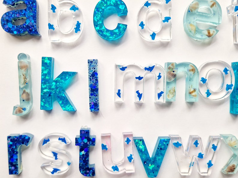 Shark Attack Themed Alphabet and Numbers (cursive a Available) - Etsy