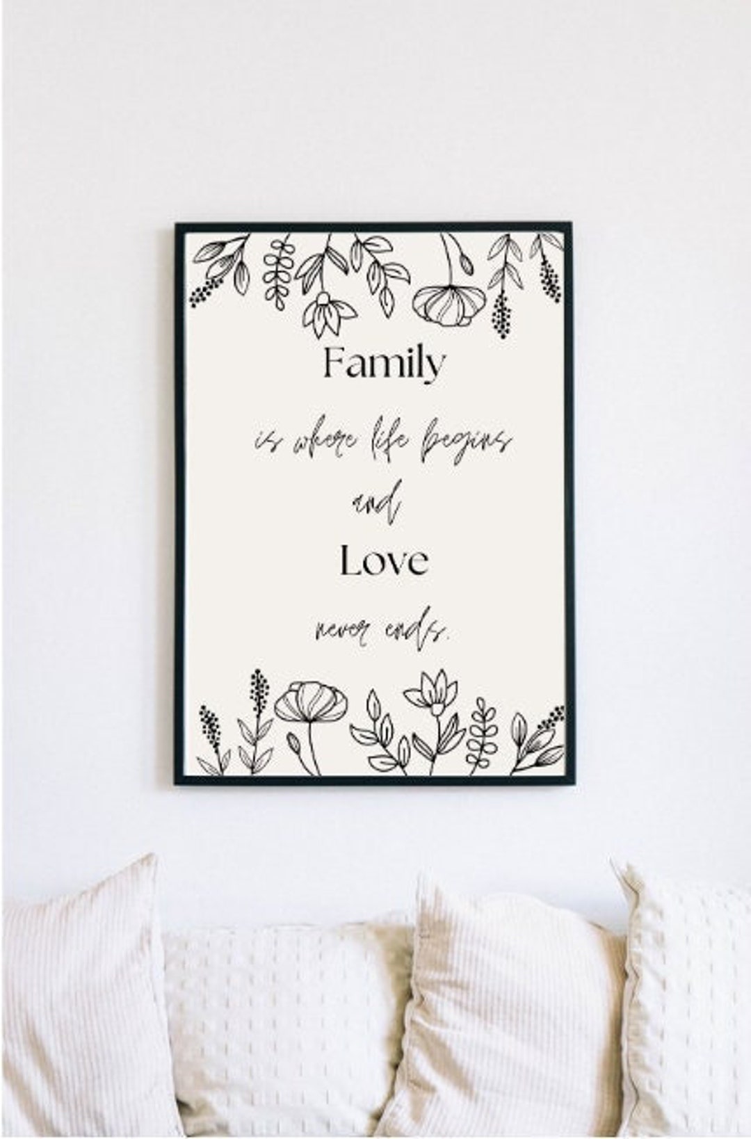 Floral Family Poster - Etsy