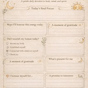 Daily Mindful Planner | Printable Spiritual To-do List - Etsy