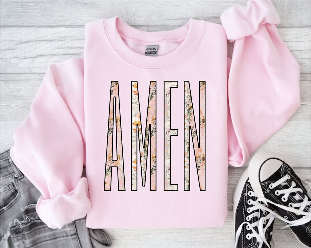 Amen Embroidered Png, Amen Varsity PNG, Floral Amen Png, Jesus Easter ...