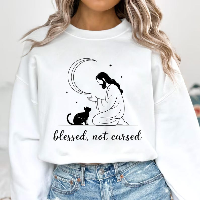 Christian Halloween SVG PNG, Blessed Not Cursed Jesus Design, Faith ...