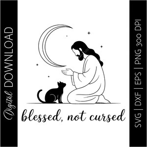 Christian Halloween SVG PNG, Blessed Not Cursed Jesus Design, Faith ...