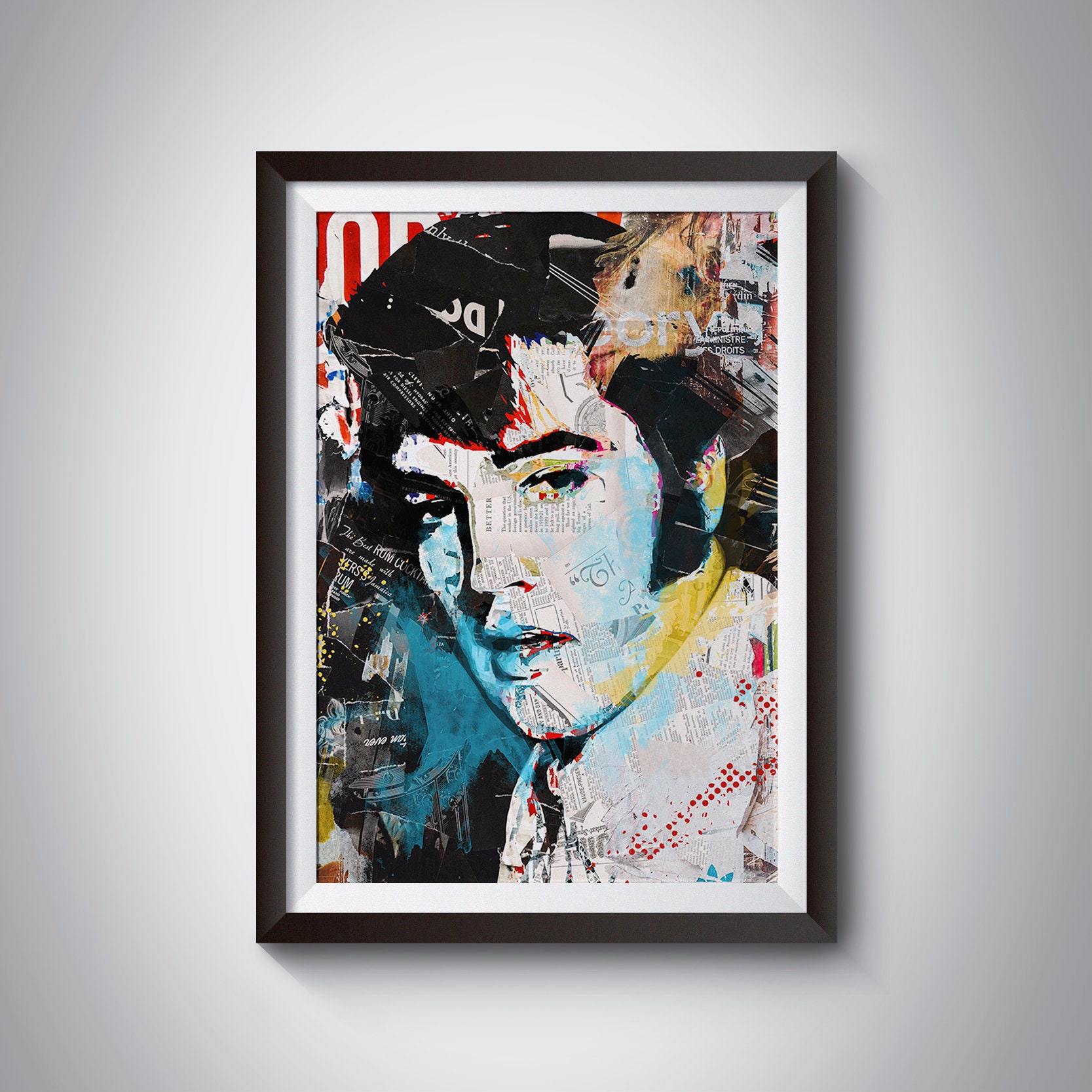 Elvis Presley Digital Collage, Wall Art, Wall Art DIGITAL DOWNLOAD to ...