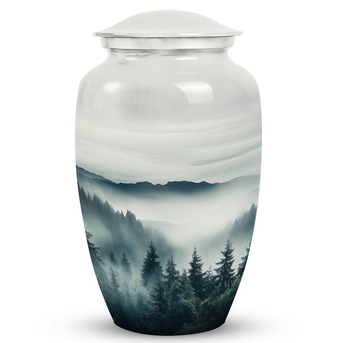 Tranquil Forest Mist Cremation Urn for Adult Ashes Urn for Human Ashes ...