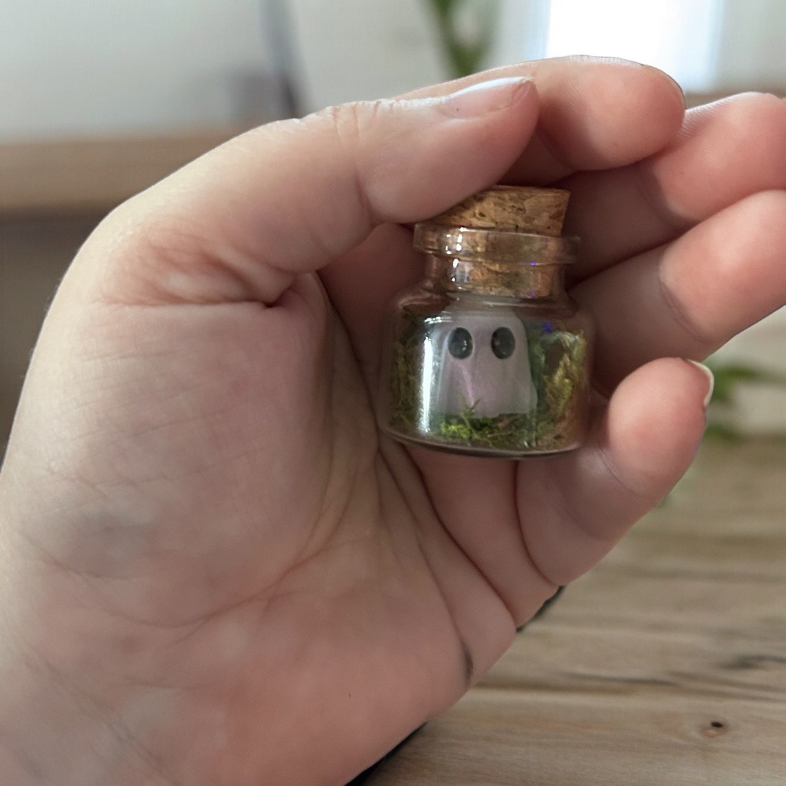 Miniature Ghost in Bottle, Halloween Decor, Tiny Ghost, Ghost ...