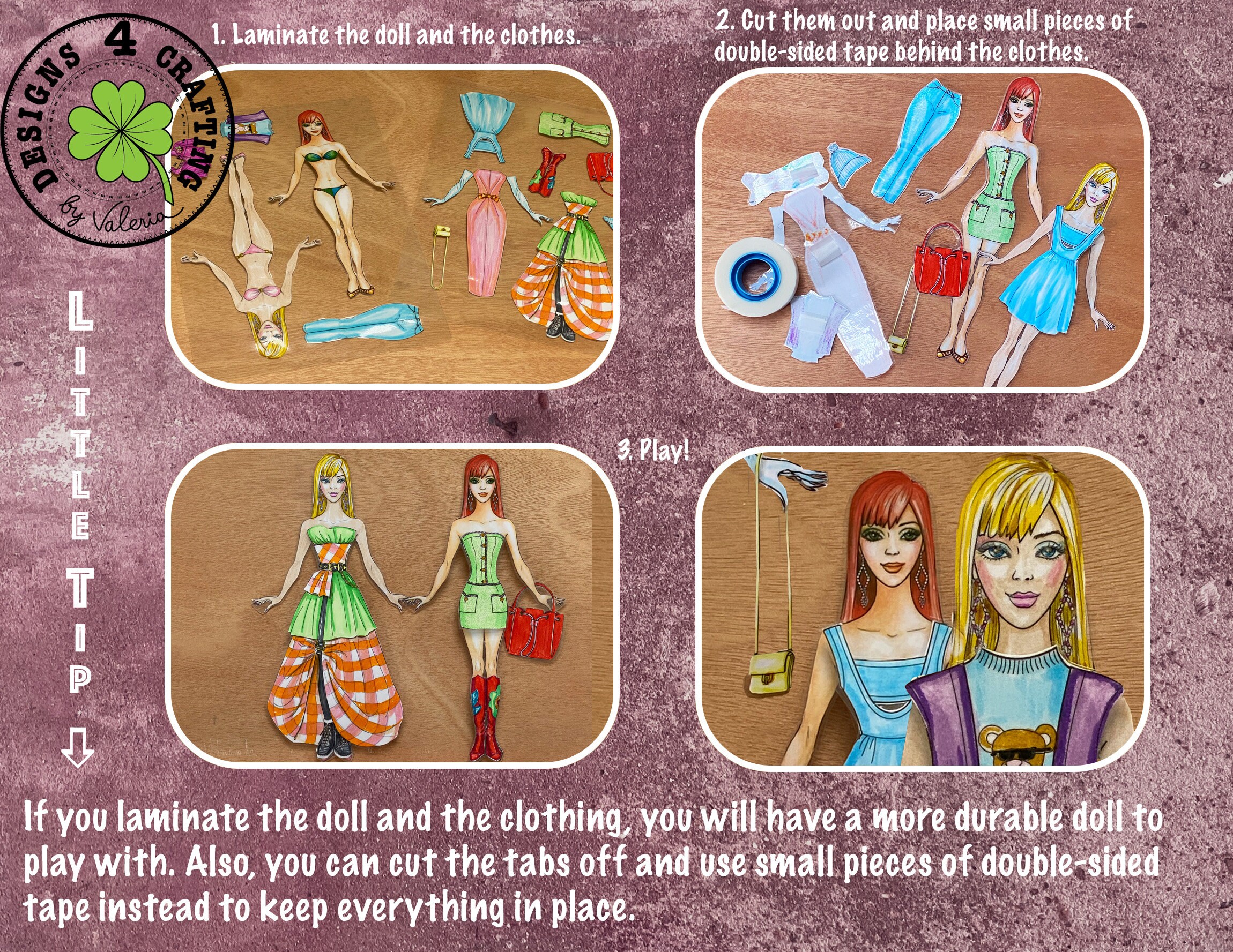 Printable Paper Dolls Bundle, Paper Dolls Set With Mix-and-match ...