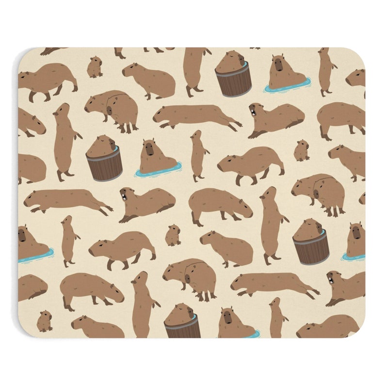 Capybara Pattern Mouse Pad - Etsy