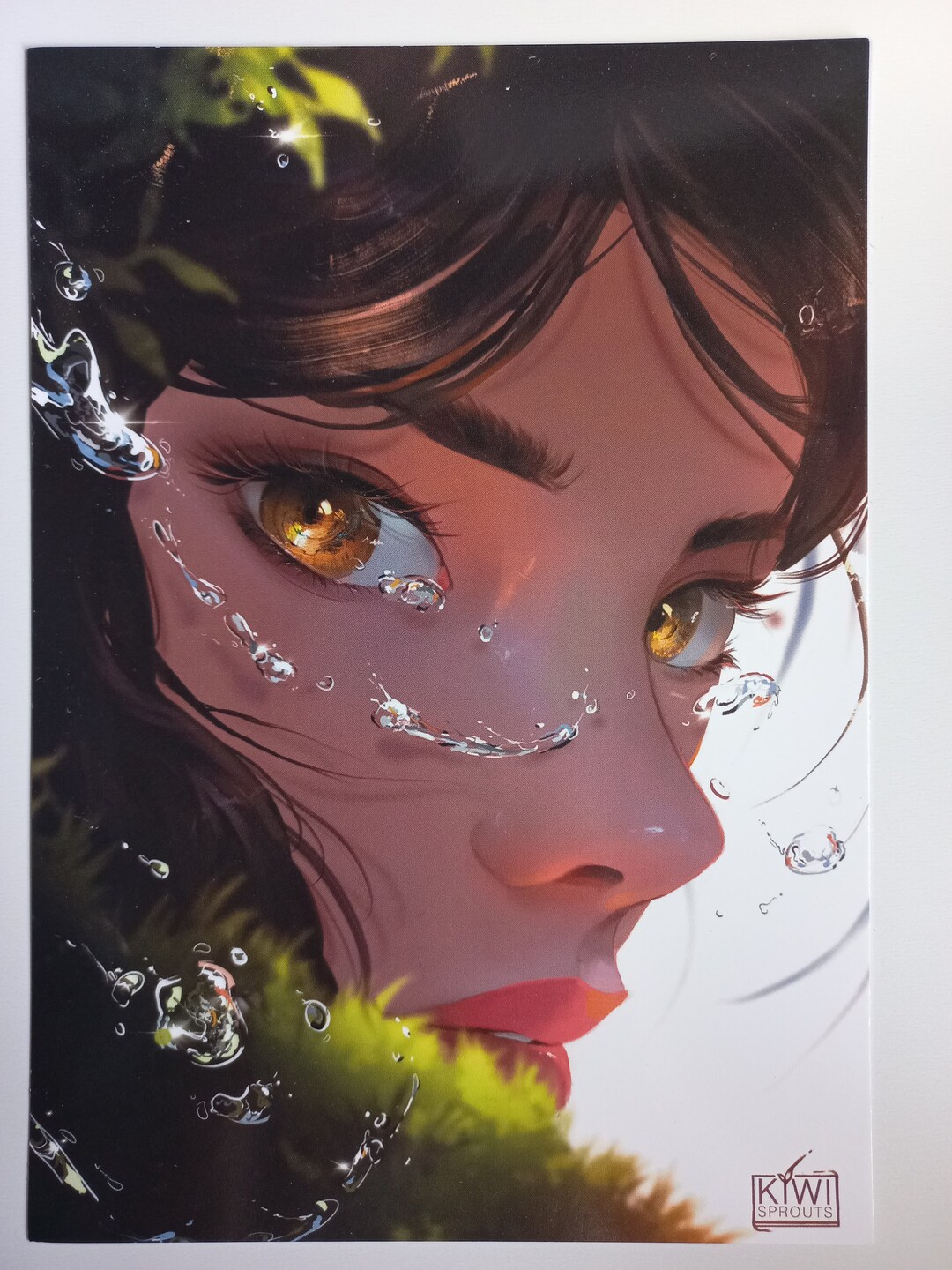 Water Droplets Close up Anime Art Print - Etsy