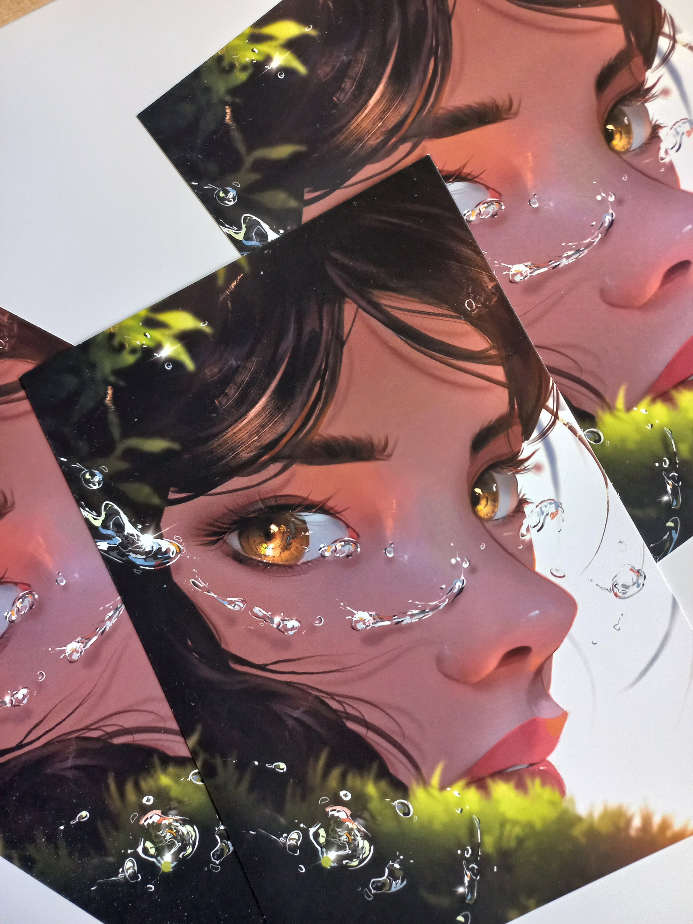 Water Droplets Close up Anime Art Print - Etsy