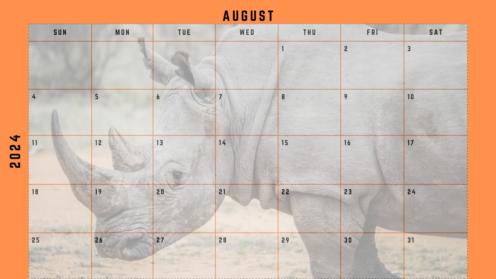 2024 Wild Animals Calendar - Etsy Australia