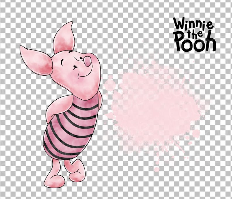 Watercolor Piglet Clipart: Winnie the Pooh Illustration (digital File ...