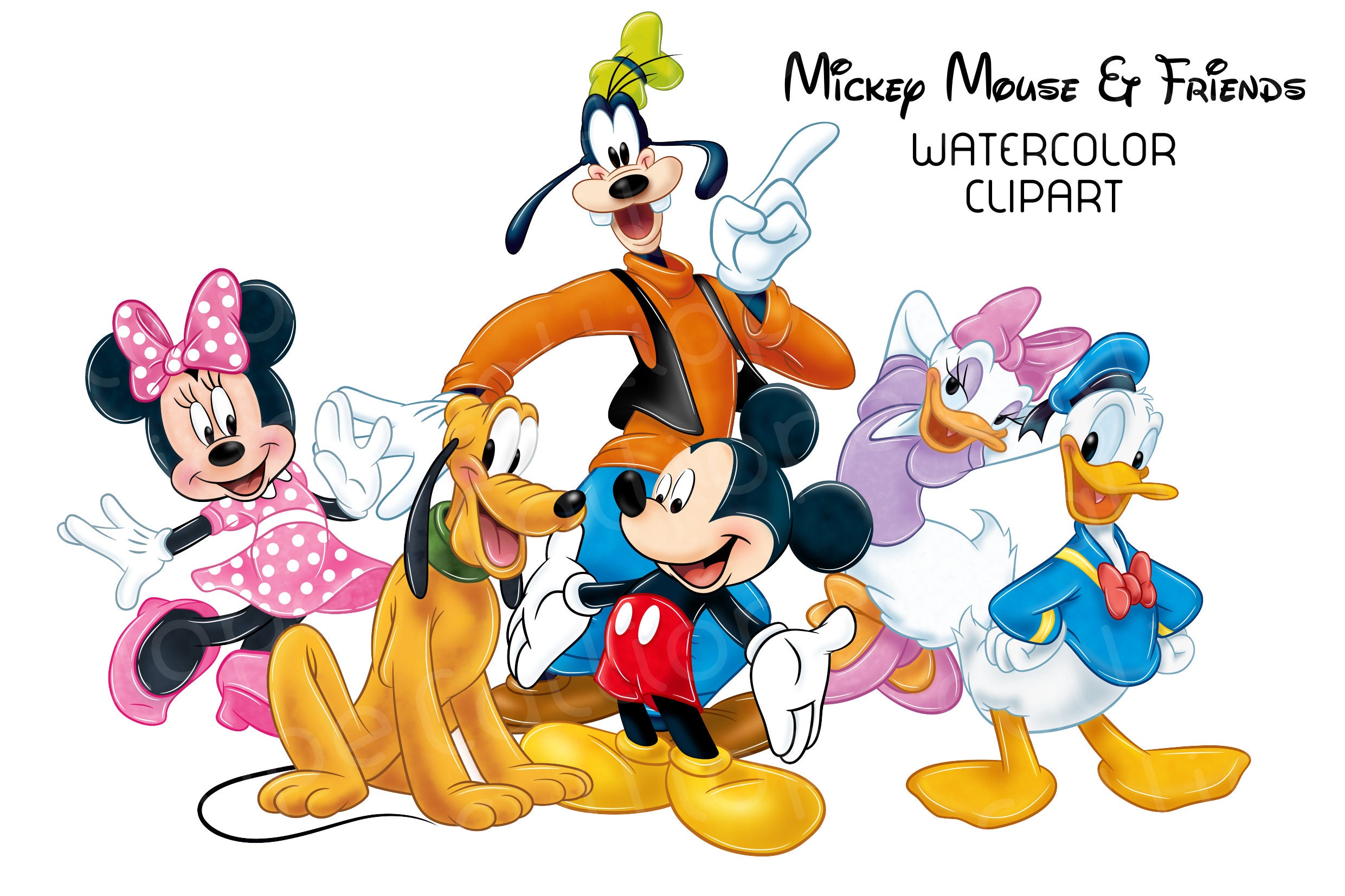 Minnie Mouse, Mickey Mouse, Donald Duck, Goofy, Daisy Duck, Pluto ...