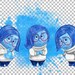 Sadness Inside Out Watercolor Clipart: Cartoon PNG (digital File) - Etsy