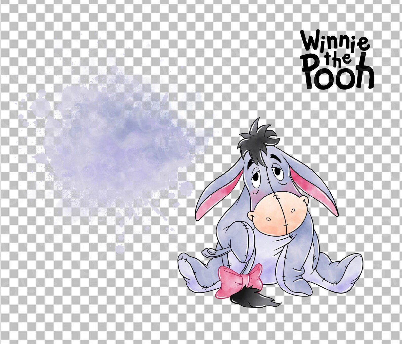 Eeyore Watercolor Clipart: Winnie the Pooh Illustration (digital File ...