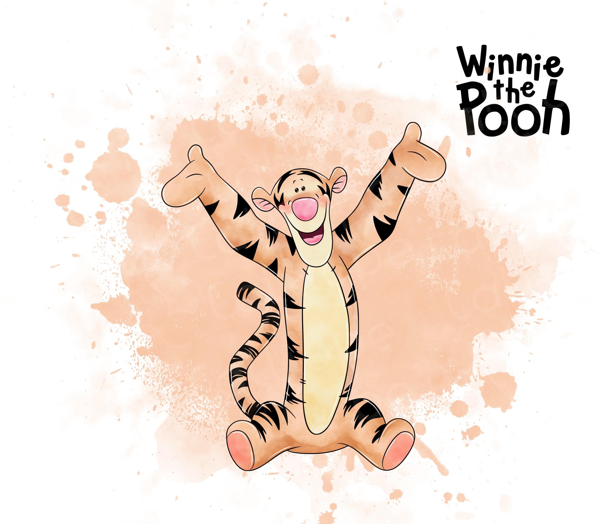 Hand-drawn Tiger Winnie the Pooh, Watercolor PNG Illustration, Classic ...
