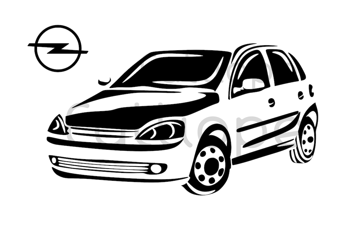 Vector Drawings of Opel Corsa Car, Dxf, Svg, Ai - Etsy