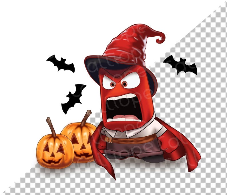 Anger, Inside Out, Halloween, Clipart, Cute Cartoon, PNG, High ...