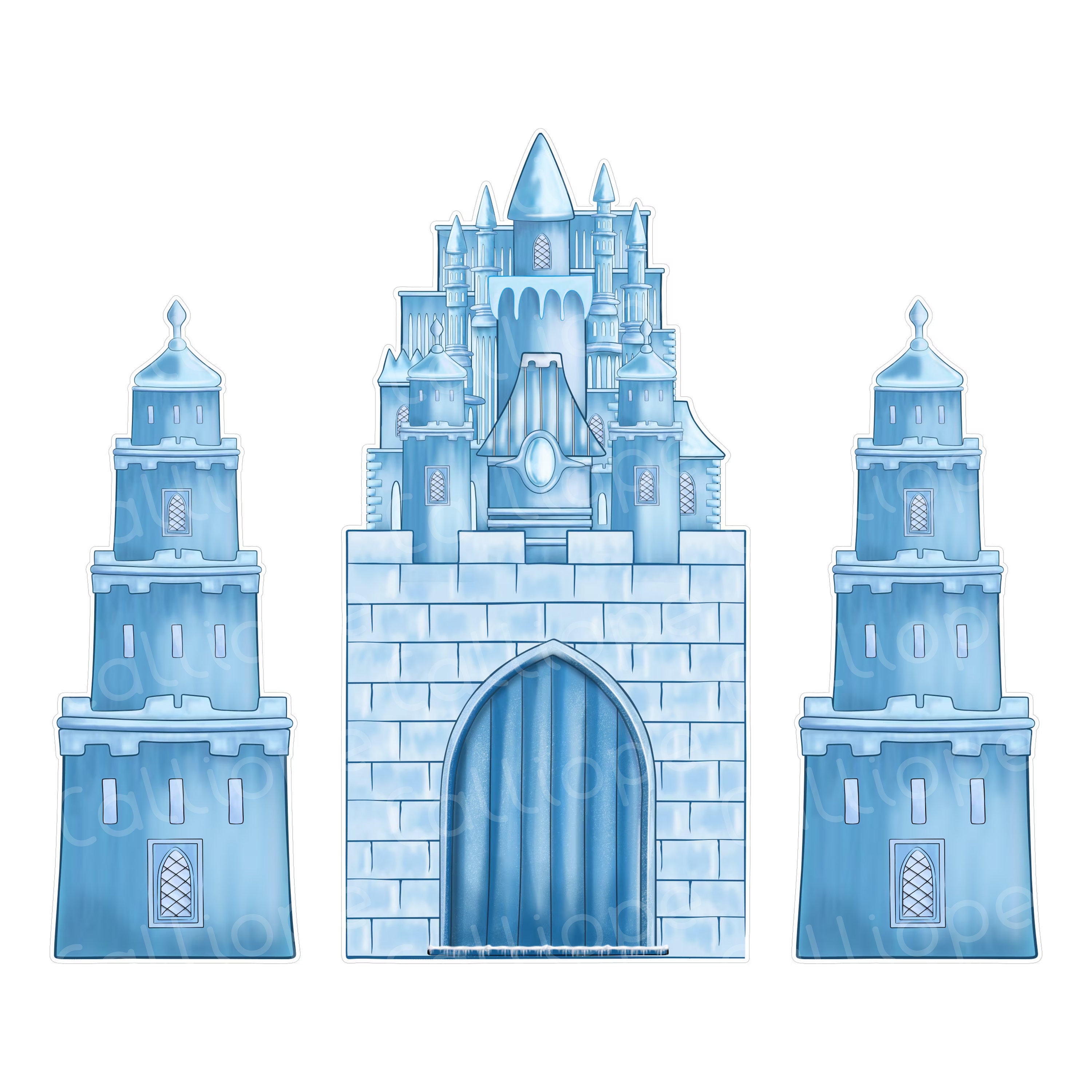Blue Castle, Frozen Castle - Etsy