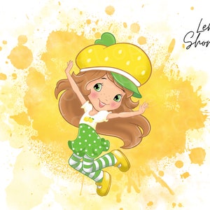 Lemon Shortcake Clipart, Lemon Girl - Etsy