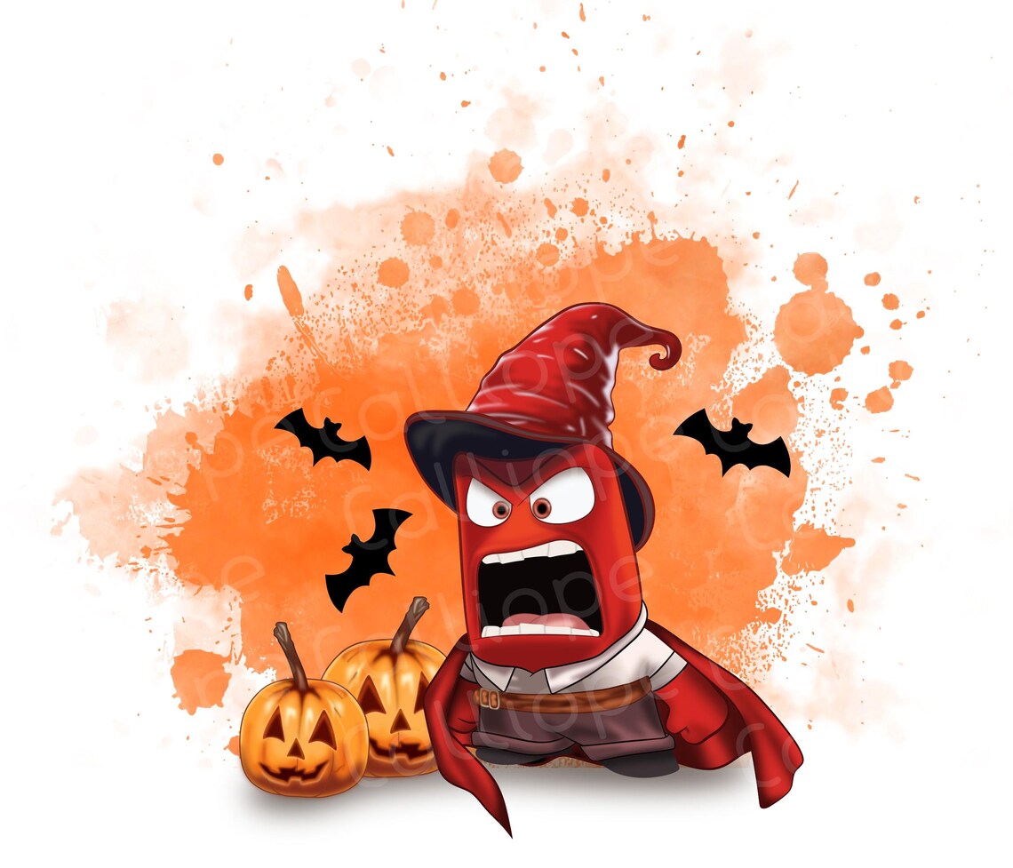 Anger Inside Out Halloween Clipart: Cartoon PNG (digital File) - Etsy