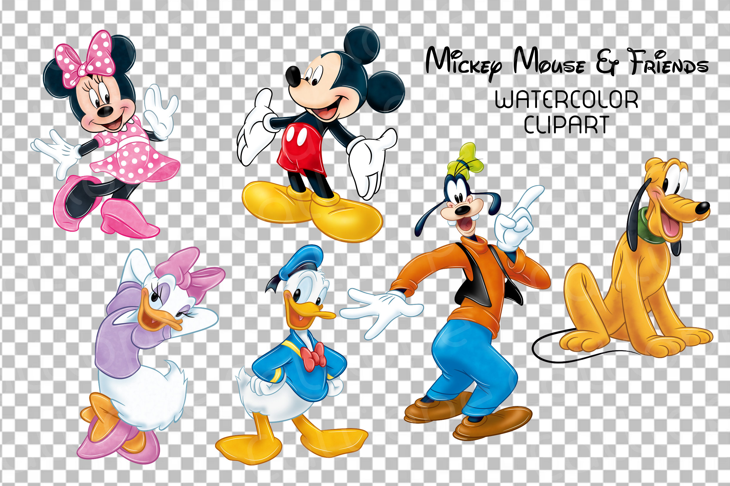 Minnie Mouse, Mickey Mouse, Donald Duck, Goofy, Daisy Duck, Pluto ...
