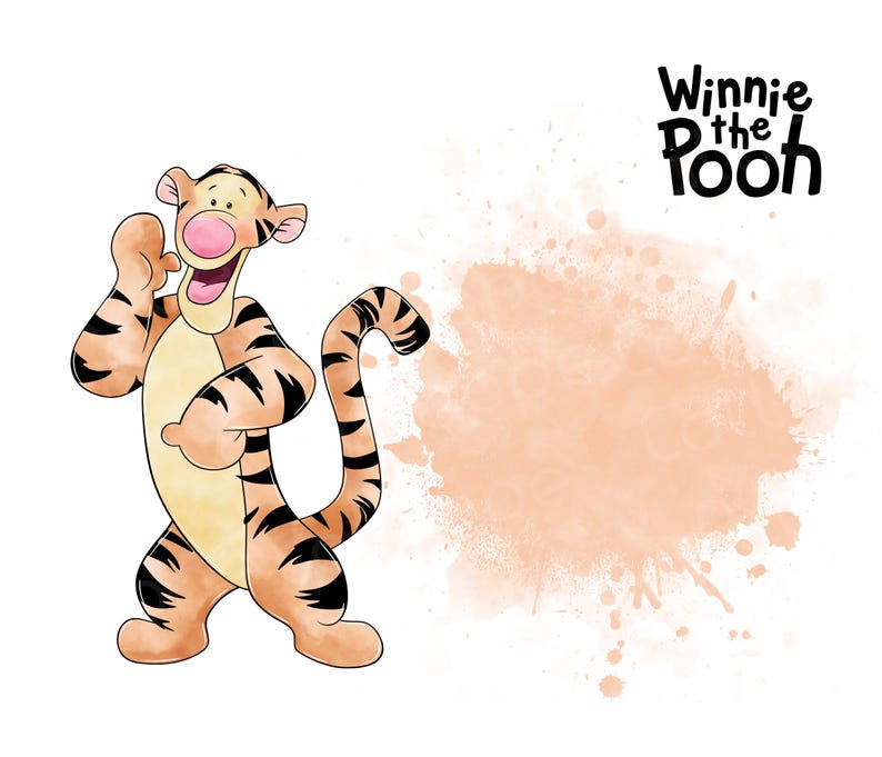 Watercolor Tigger Clipart: Winnie the Pooh Illustration (digital File ...