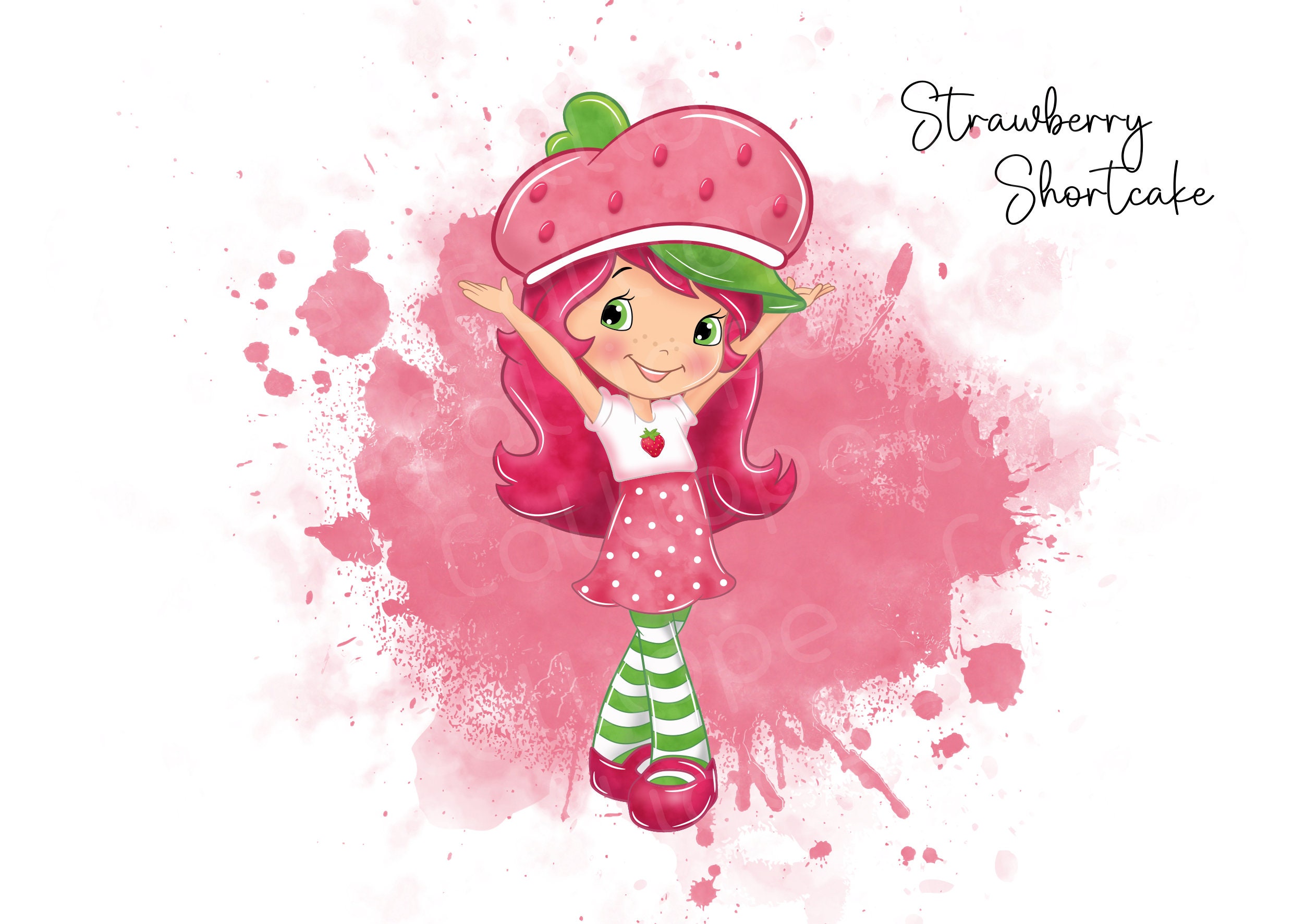 Strawberry Shortcake Clipart - Etsy