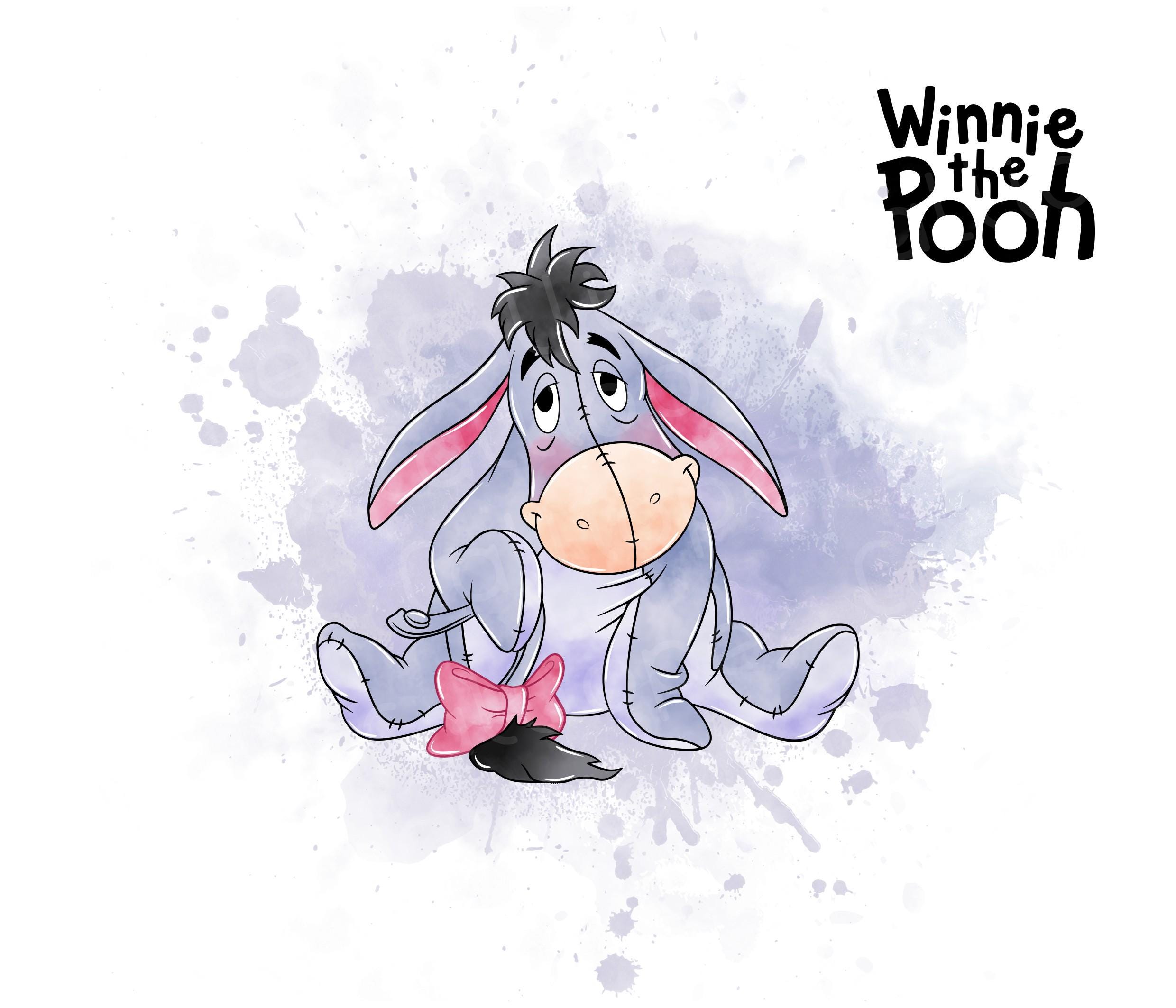 Hand-drawn Eeyore Winnie the Pooh, Watercolor PNG Illustration, Classic ...