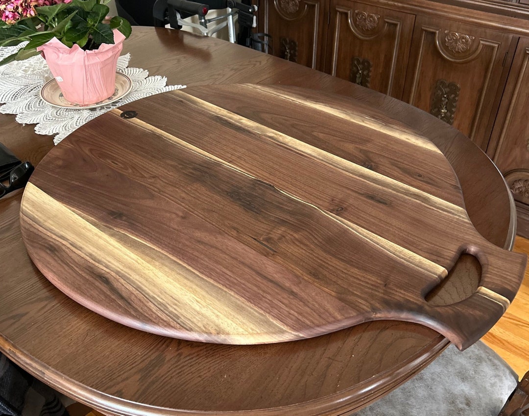 32” Round Charcuterie Board Made From Black Walnut - Etsy