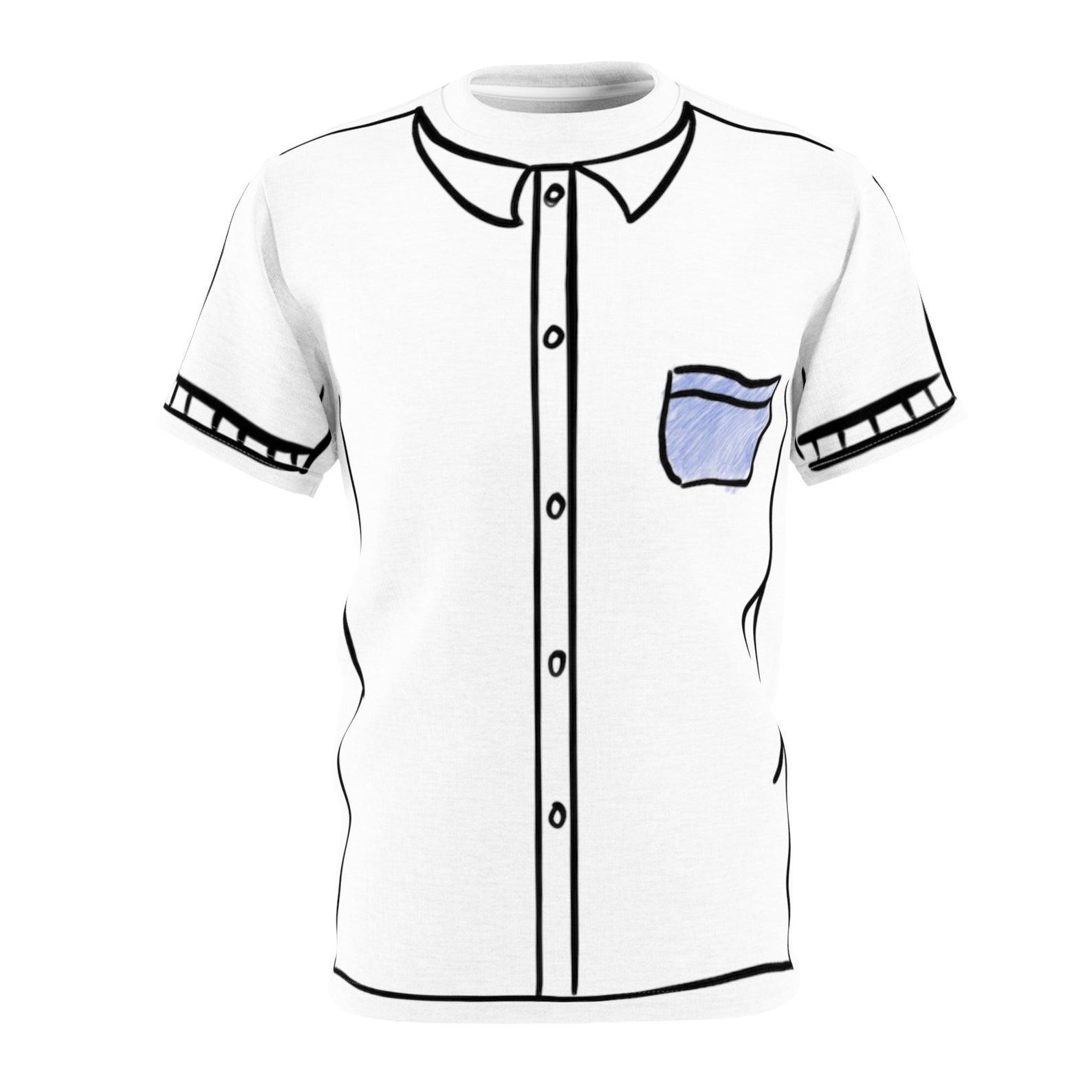 HAZE 2D Cartoon Polo Shirt Button-down - Etsy