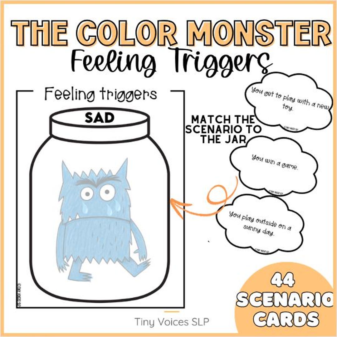 The Color Monster Book Activity I Emotion Scenarios I Feelings I Social ...