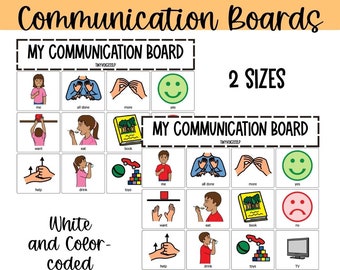 Feeding Communication Boards, Basic Communication Board, Aided-language ...