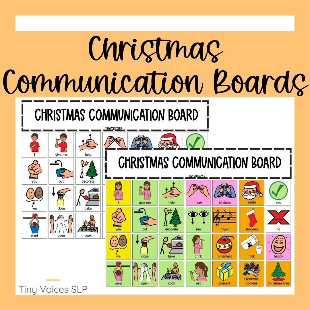 Christmas AAC Communication Board - Etsy